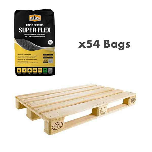 PALACE Super-Flex S2 Grey Tile Adhesive Pallet | Tiles & Trims