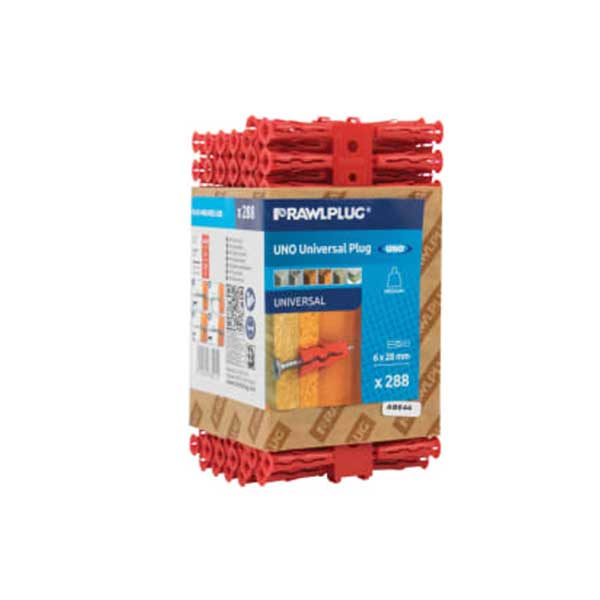 Red Rawlplugs Plugs 6 x 28mm (Pack 288) – Tiles & Trims